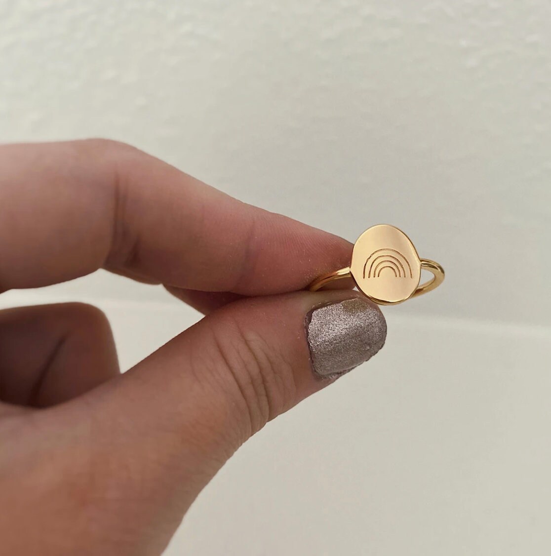 Rainbow Ring 18k Gold Plated Spring Ring Summer Ring Gold | Etsy