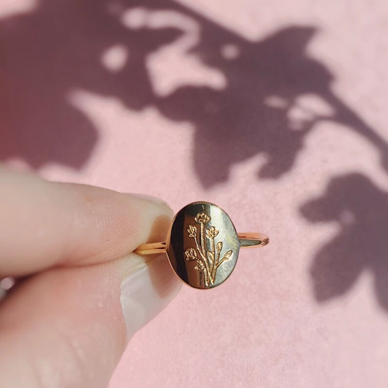 Wildflower Ring 18k Gold Plated Spring Ring Summer Ring | Etsy