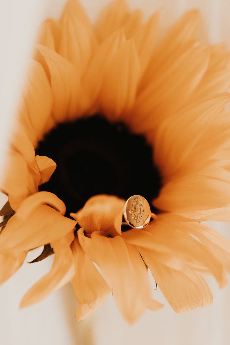 Wildflower Ring 18k Gold Plated Spring Ring Summer Ring | Etsy