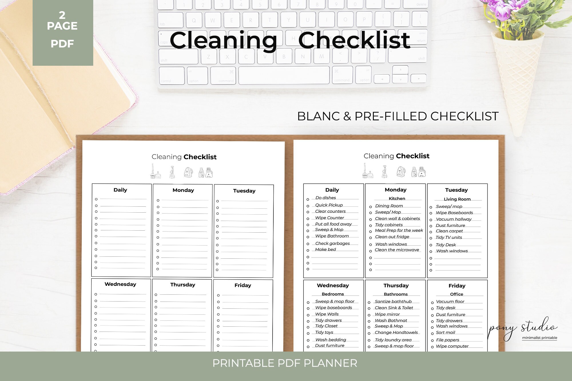Cleaning Checklist Printable Cleaning List Printable Cleaning Schedule ...