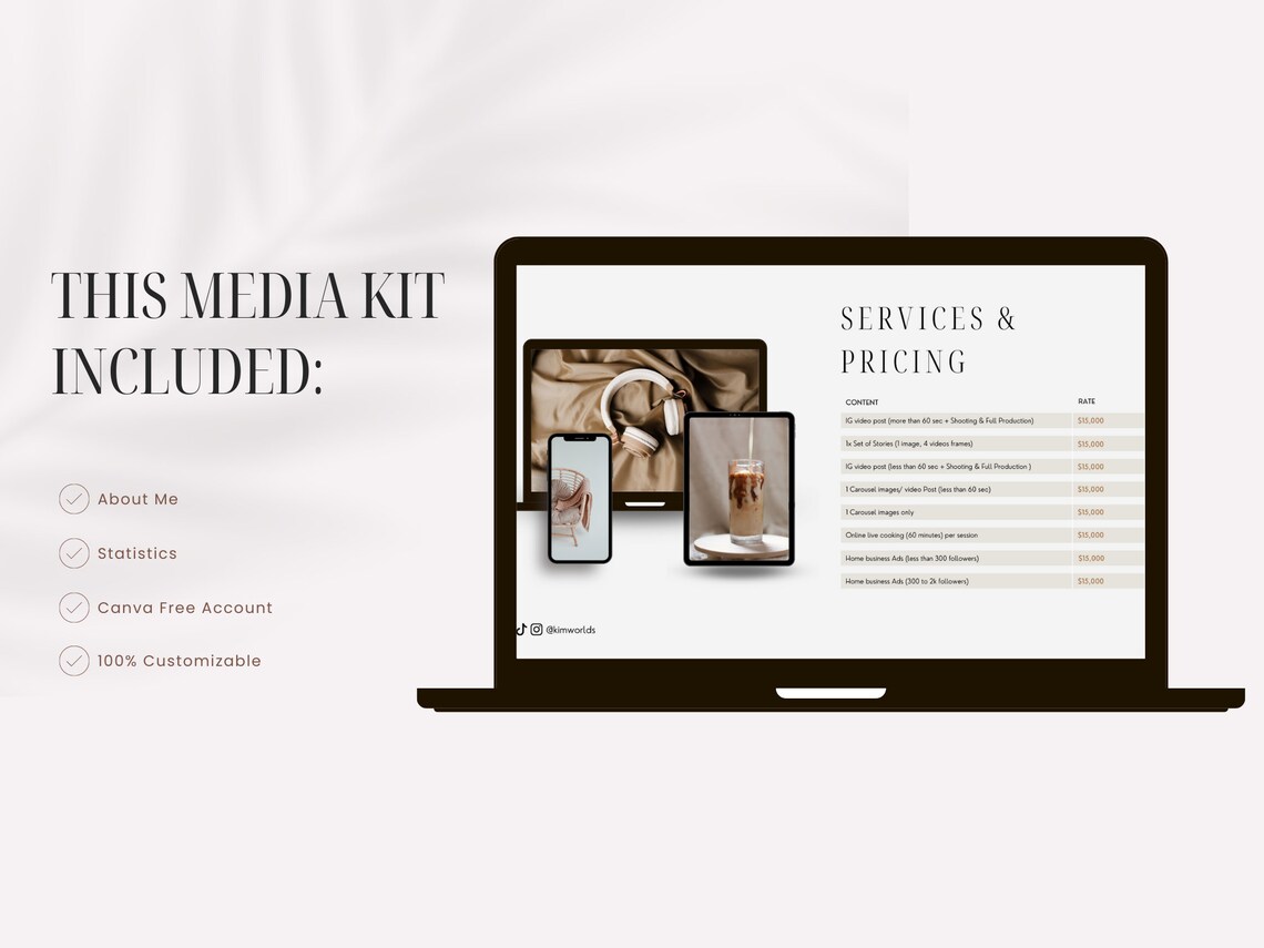 UGC Media Kit for Canva | UGC Portfolio | UGC Business | Ugc Aesthetic ...