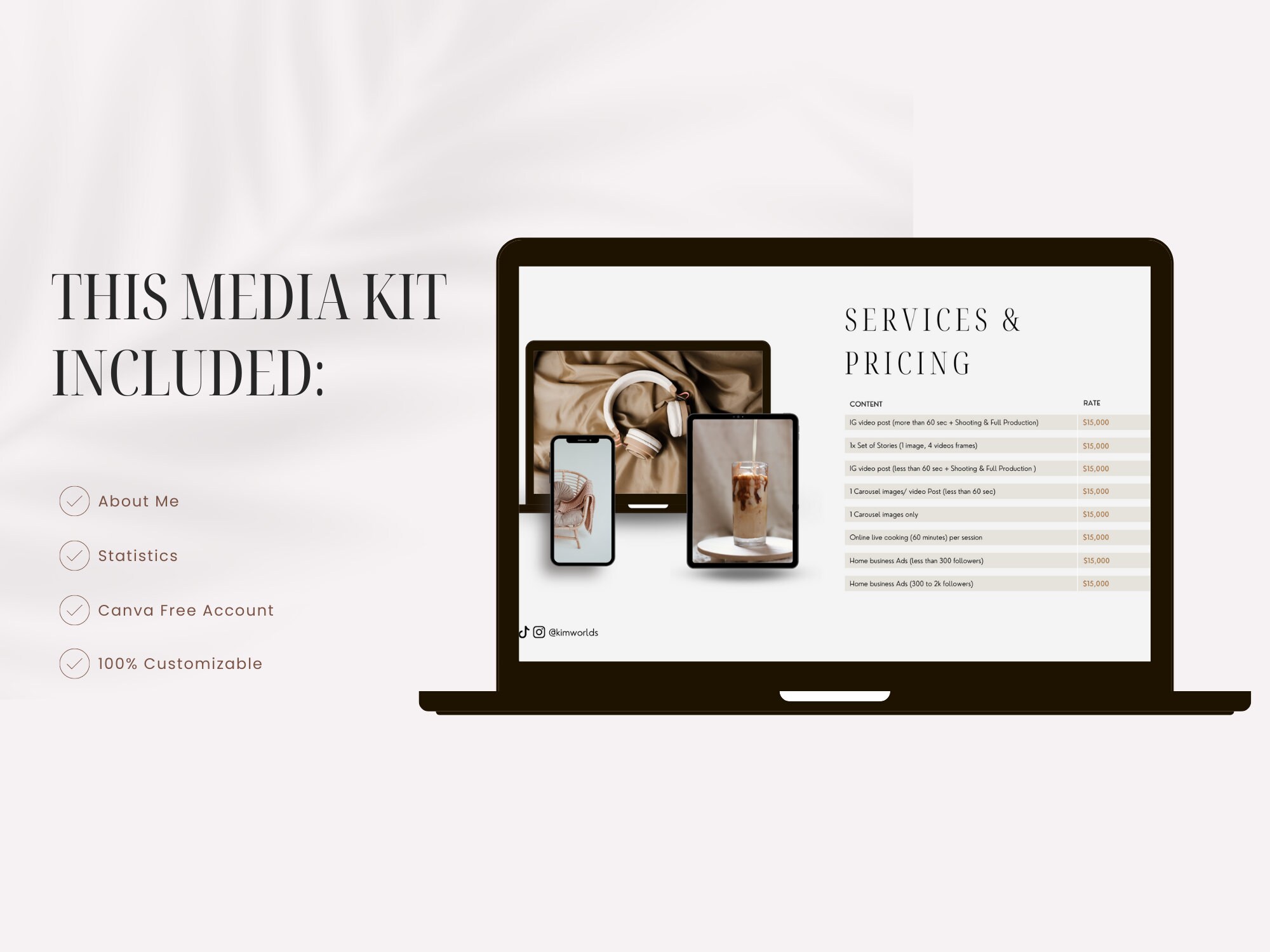 UGC Media Kit for Canva | UGC Portfolio | UGC Business | Ugc Aesthetic ...