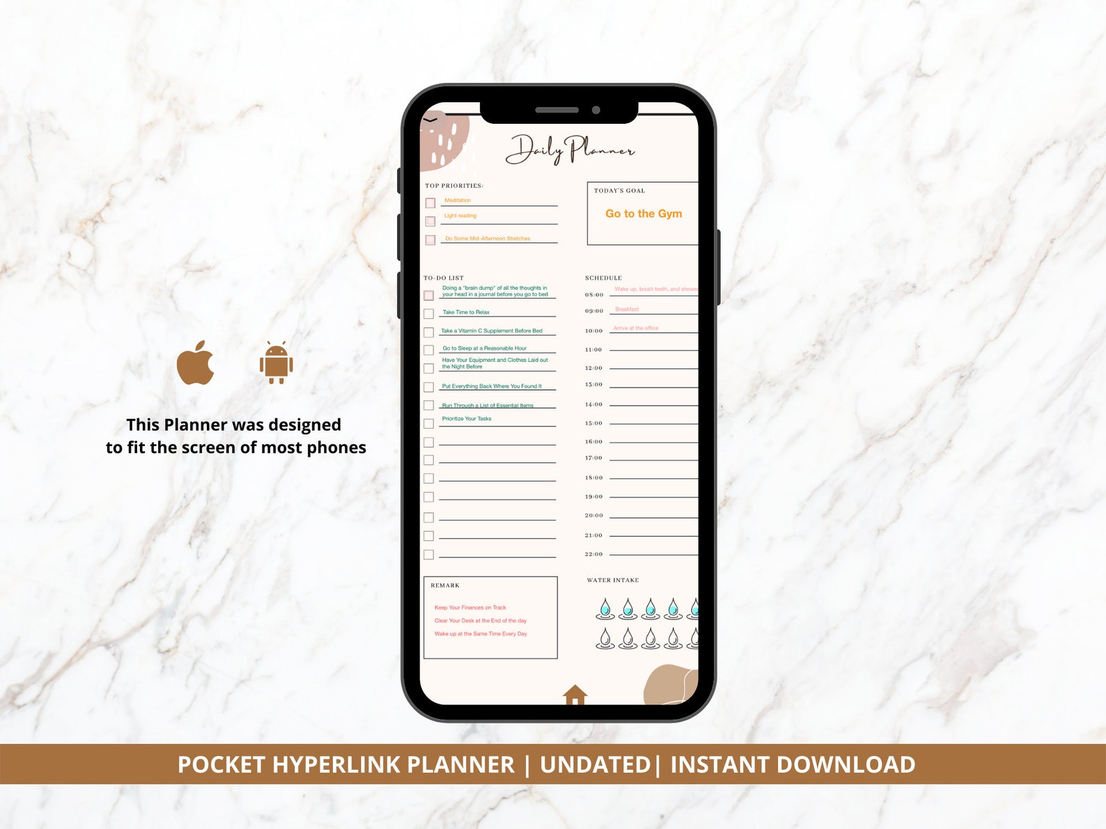 Digital Phone Planner, Digital Pocket Planner, iPhone Digital Planner ...
