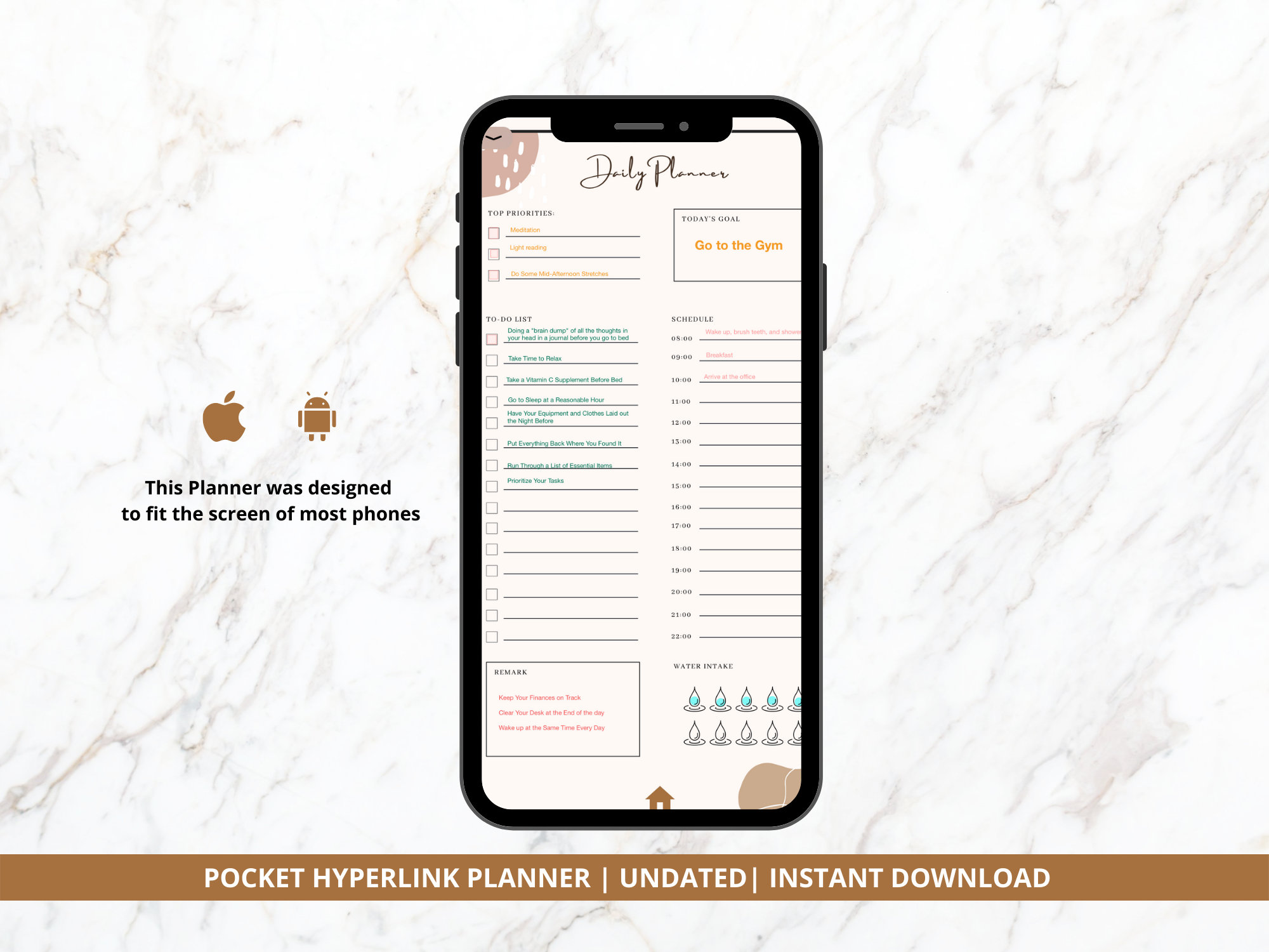 Digital Phone Planner, Digital Pocket Planner, iPhone Digital Planner ...