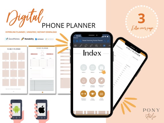 Simple Digital Phone Planner Digital Pocket Planner Iphone - Etsy