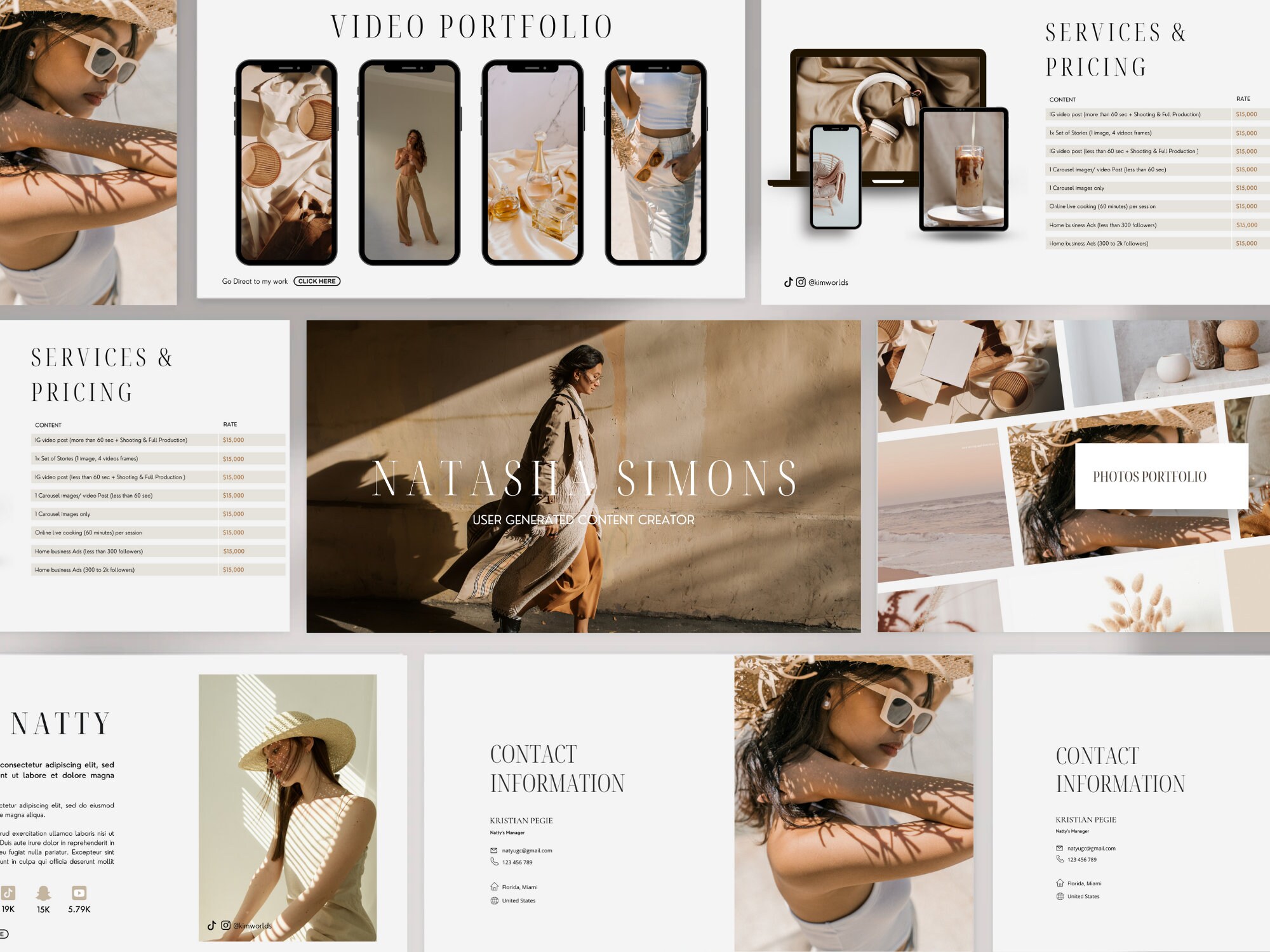 UGC Media Kit for Canva | UGC Portfolio | UGC Business | Ugc Aesthetic ...