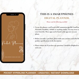 Digital Phone Planner, Digital Pocket Planner, iPhone Digital Planner ...