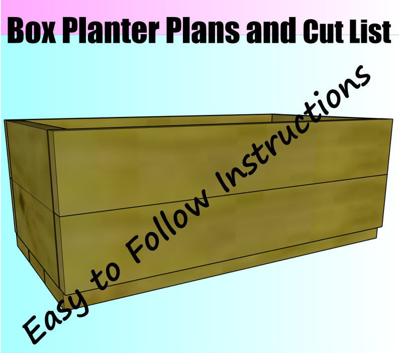 Patio or Window Box Planter Build Plans and Cut List for Vegetables ...