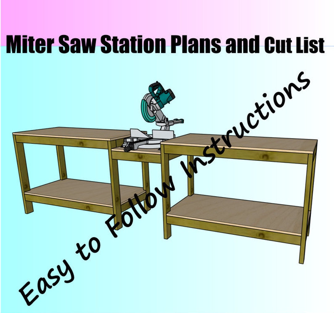 Miter Saw Station Build Plans and Cut List - Simple Inexpensive and ...