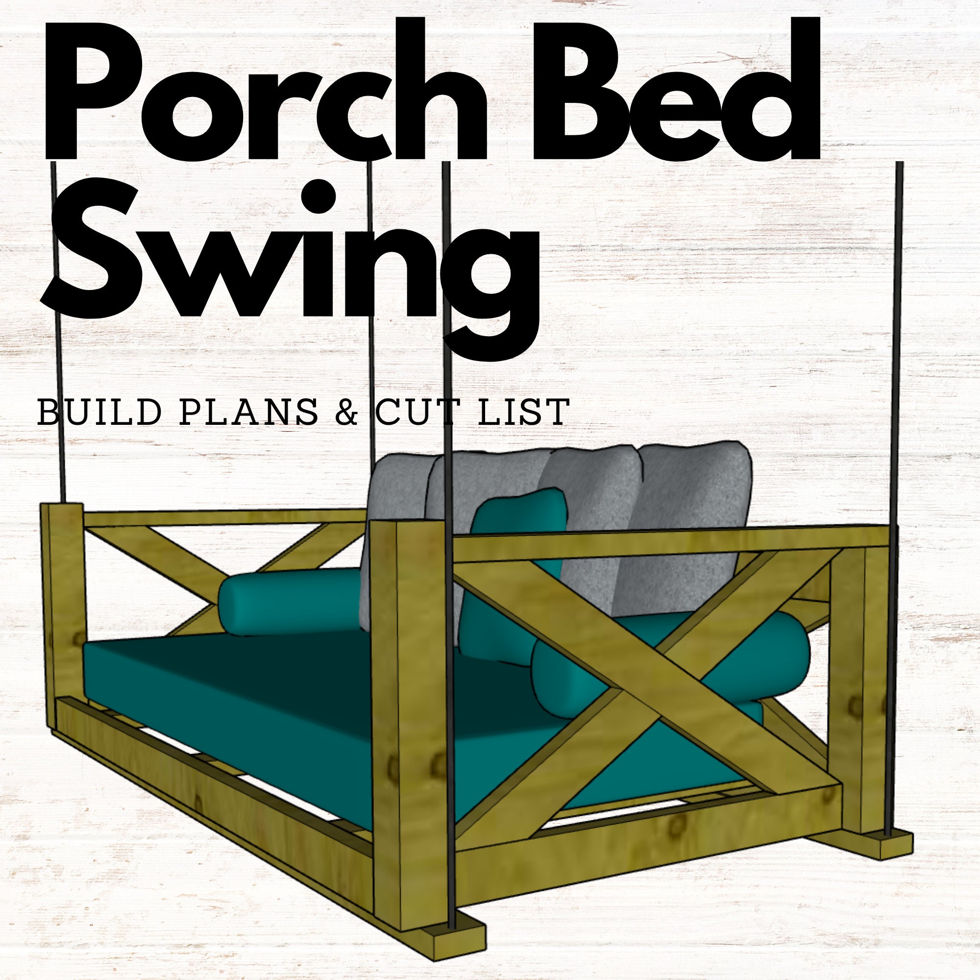 Porch Swing Bed Build Plans and Cut List - Simple Inexpensive and Easy ...