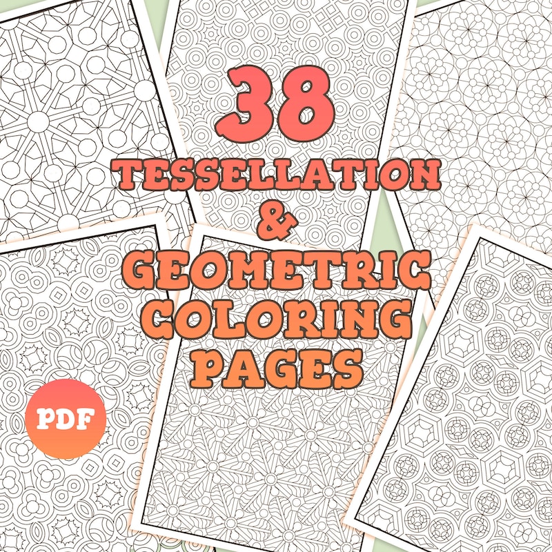 Tessellation Coloring Books - Etsy