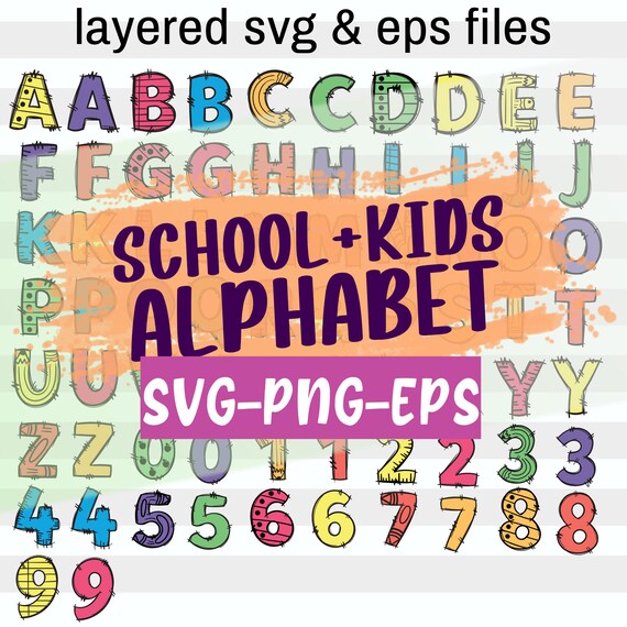 Back to School Alphabet Svg Png Bundle Back to School Font - Etsy