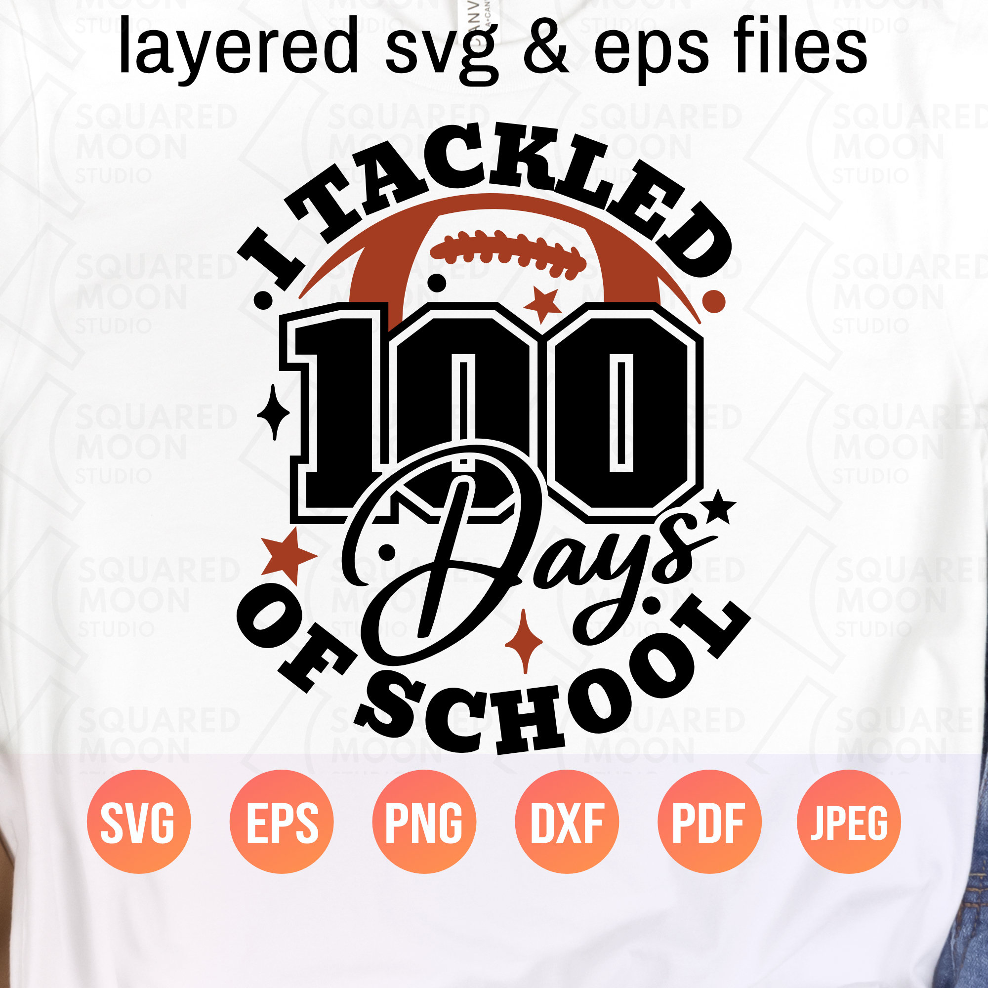 100 Days of School Svg Bundle Football School Gifts for - Etsy