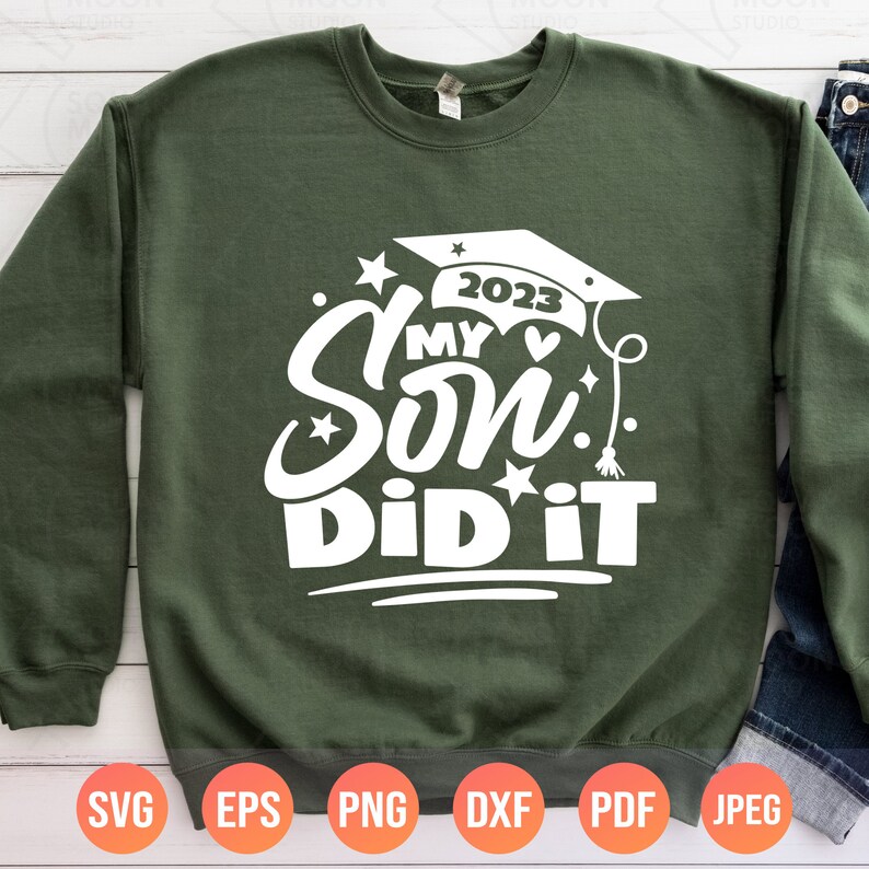 My Son Did It Svg Png Mom of a Graduate Svg Graduated Boy - Etsy