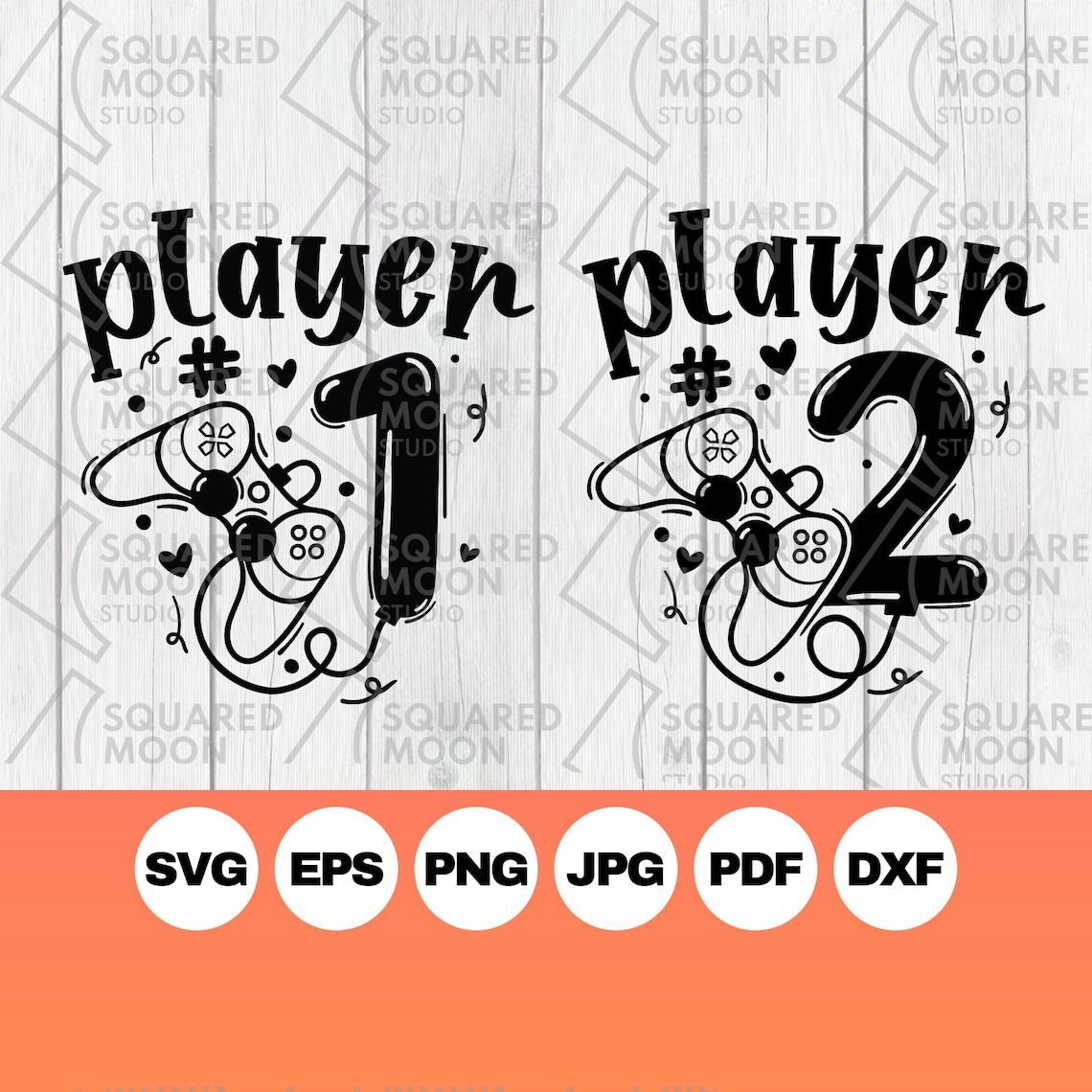 Player 1 Player 2 Svg Couple Matching Svg Gaming Png Video | Etsy