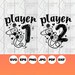 Player 1 Player 2 Svg Couple Matching Svg Gaming Png Video - Etsy