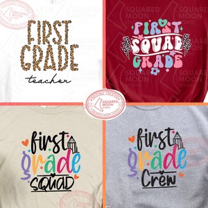 First Grade Teacher Svg Png, Back to School Svg Bundle, 1st Grade ...
