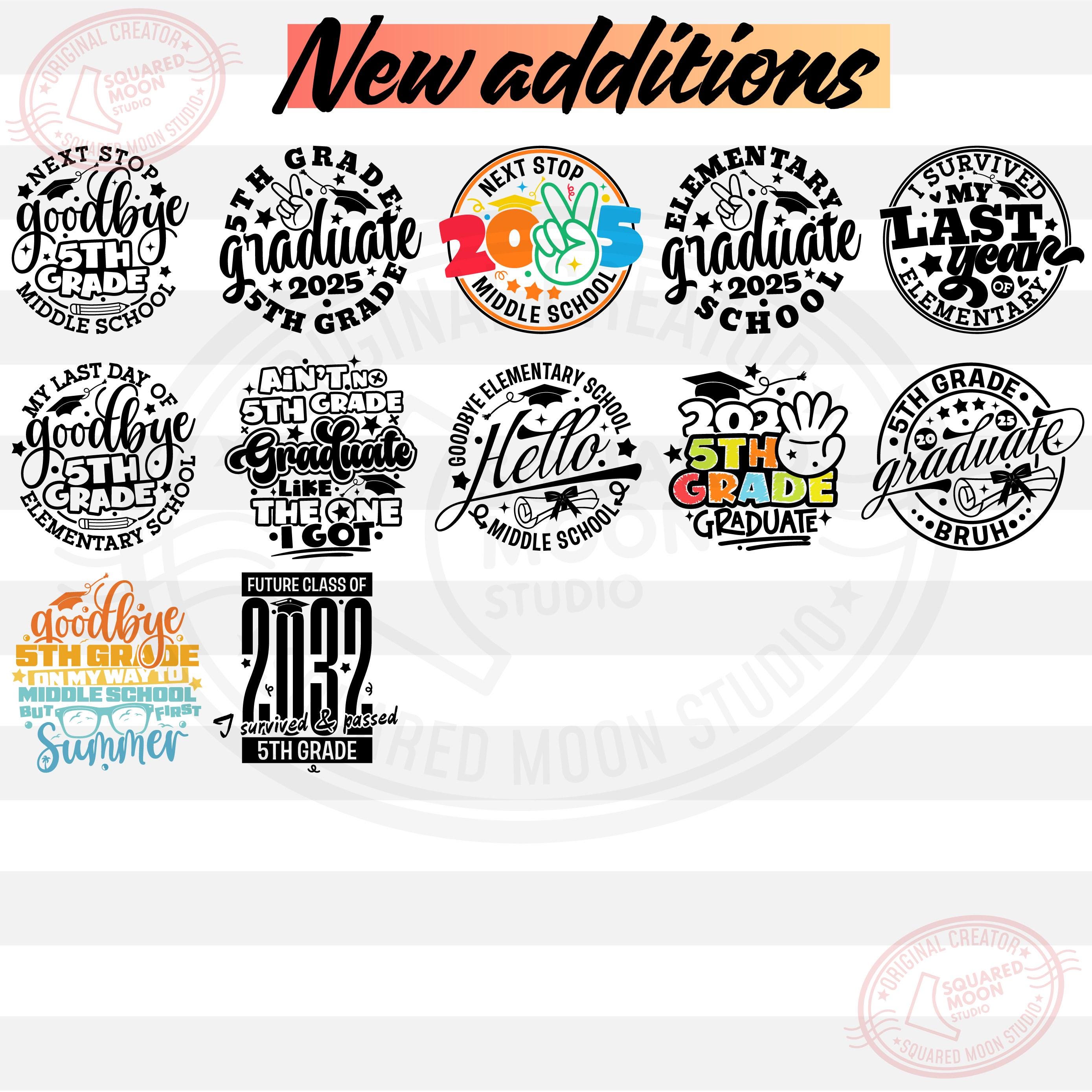 The Ultimate 5th Grade Graduation Svg Bundle, 2025 Grad Boys & Girls ...