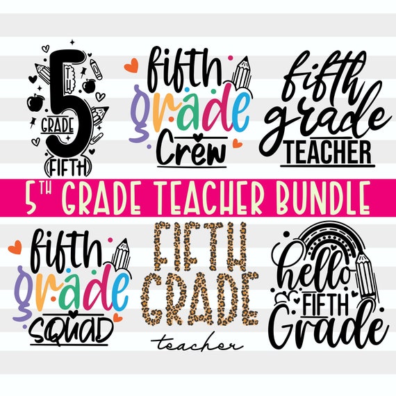 Fifth Grade Teacher Svg Back to School Svg Bundle 5th Grade - Etsy