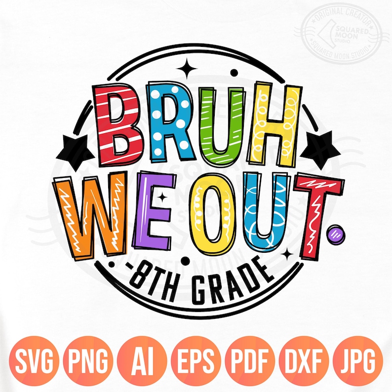 8th Grade Graduation Png Svg, Bruh We Out 8th Grade, Last Day of Middle ...
