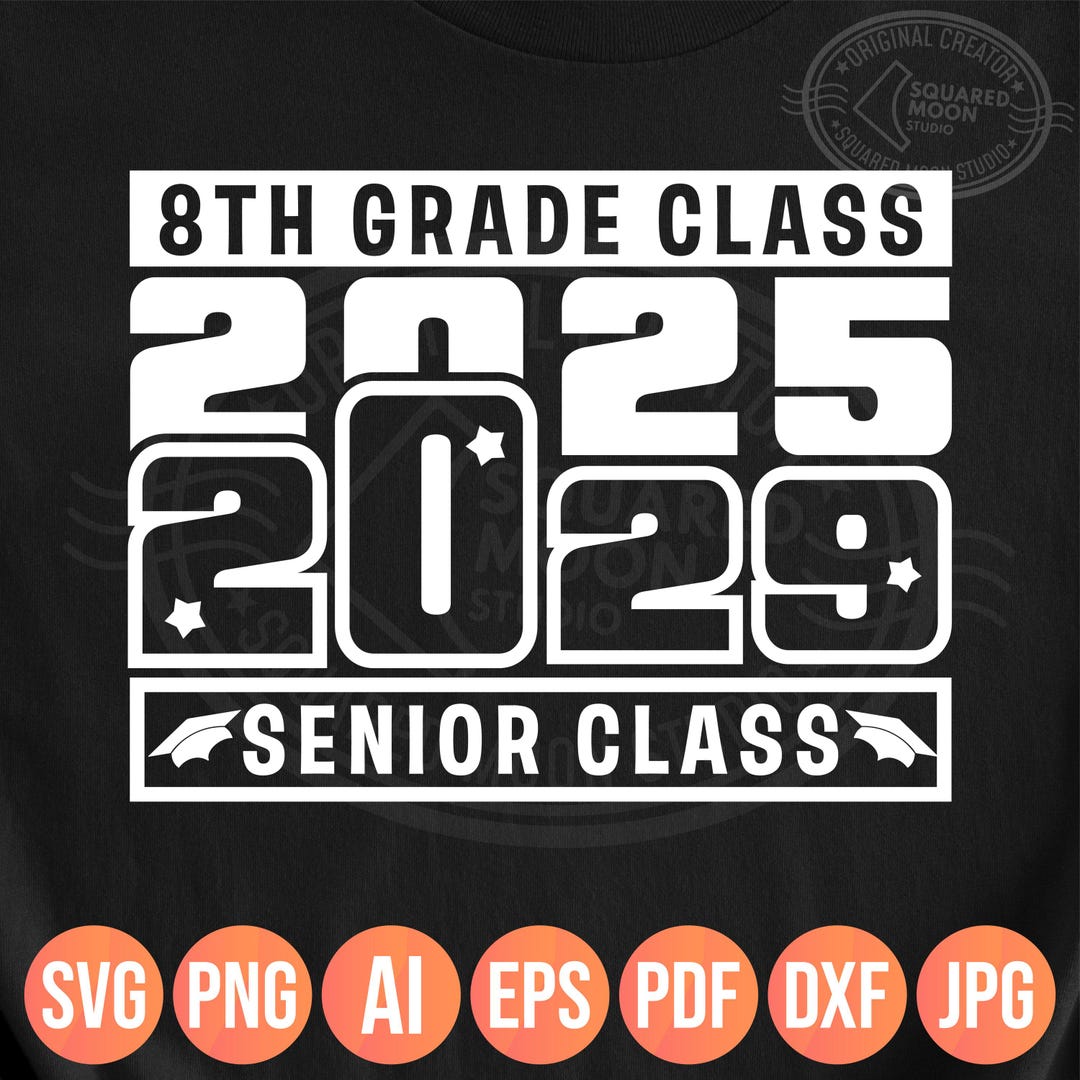 8th Grade Graduation Svg Png, Future Class of 2029, Middle School Grad ...