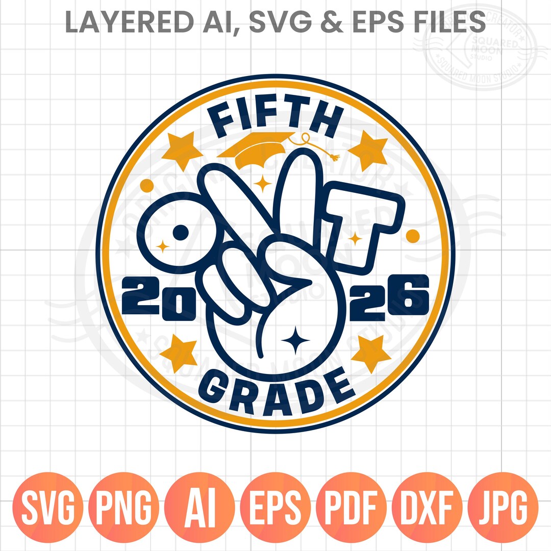 Fifth Grade Graduation SVG PNG: Last Day of School 2026 (digital Files ...