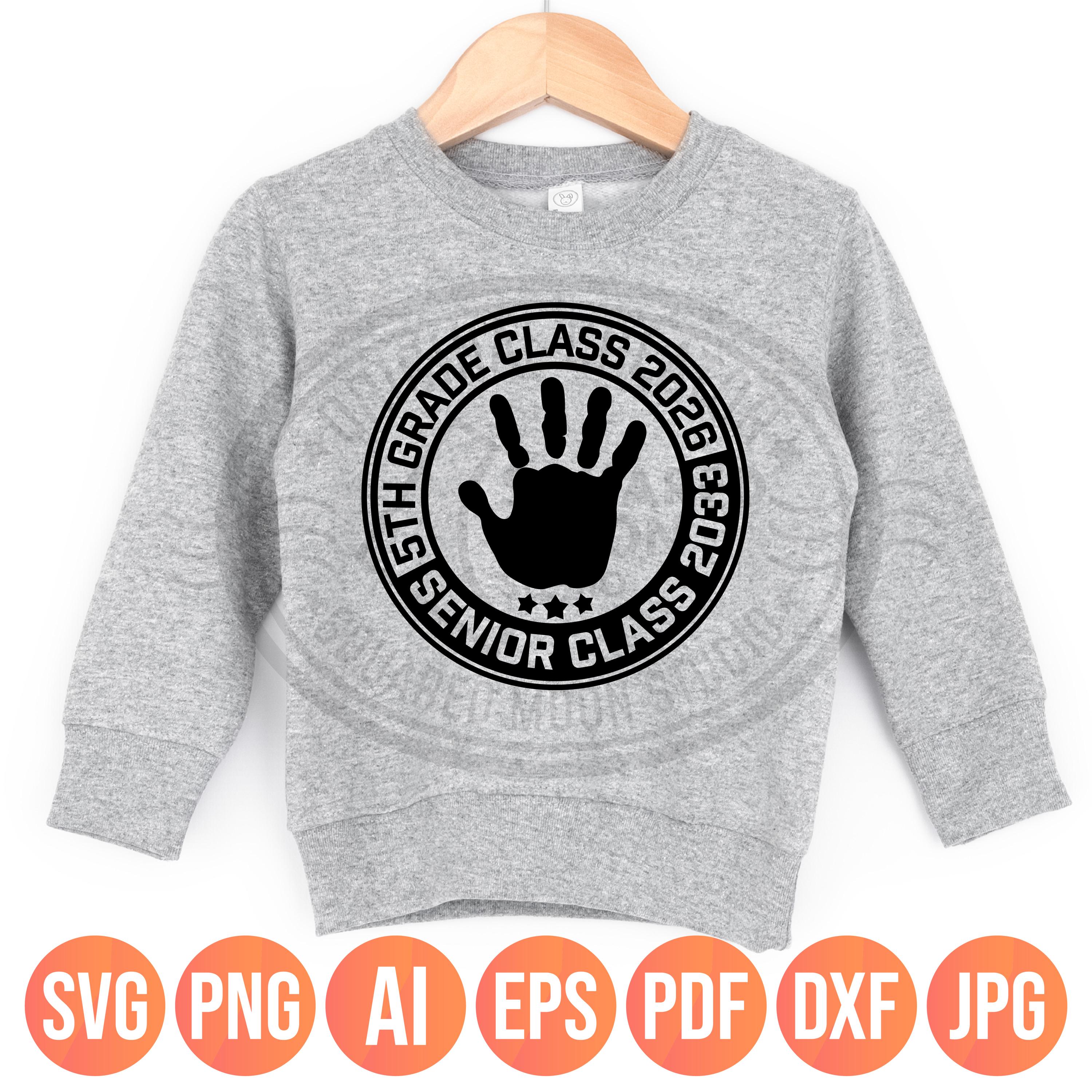 5th Grade Graduation SVG PNG, Senior Class of 2033, Handprint Painting ...