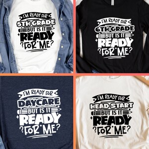 Back to School Svg Bundle| I'm Ready for Kindergarten but is It Ready ...