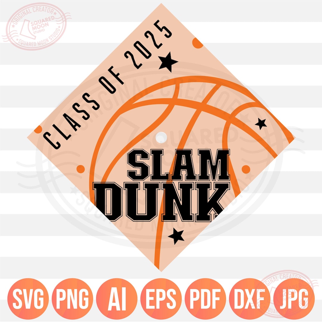 Buy Basketball Graduation Cap Topper Svg Png Pdf Jpeg, 9.5 X 9.5 in ...