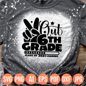 6th Grade Graduation Svg Png, Class of 2031 Loading, 2025 Sixth Grade ...