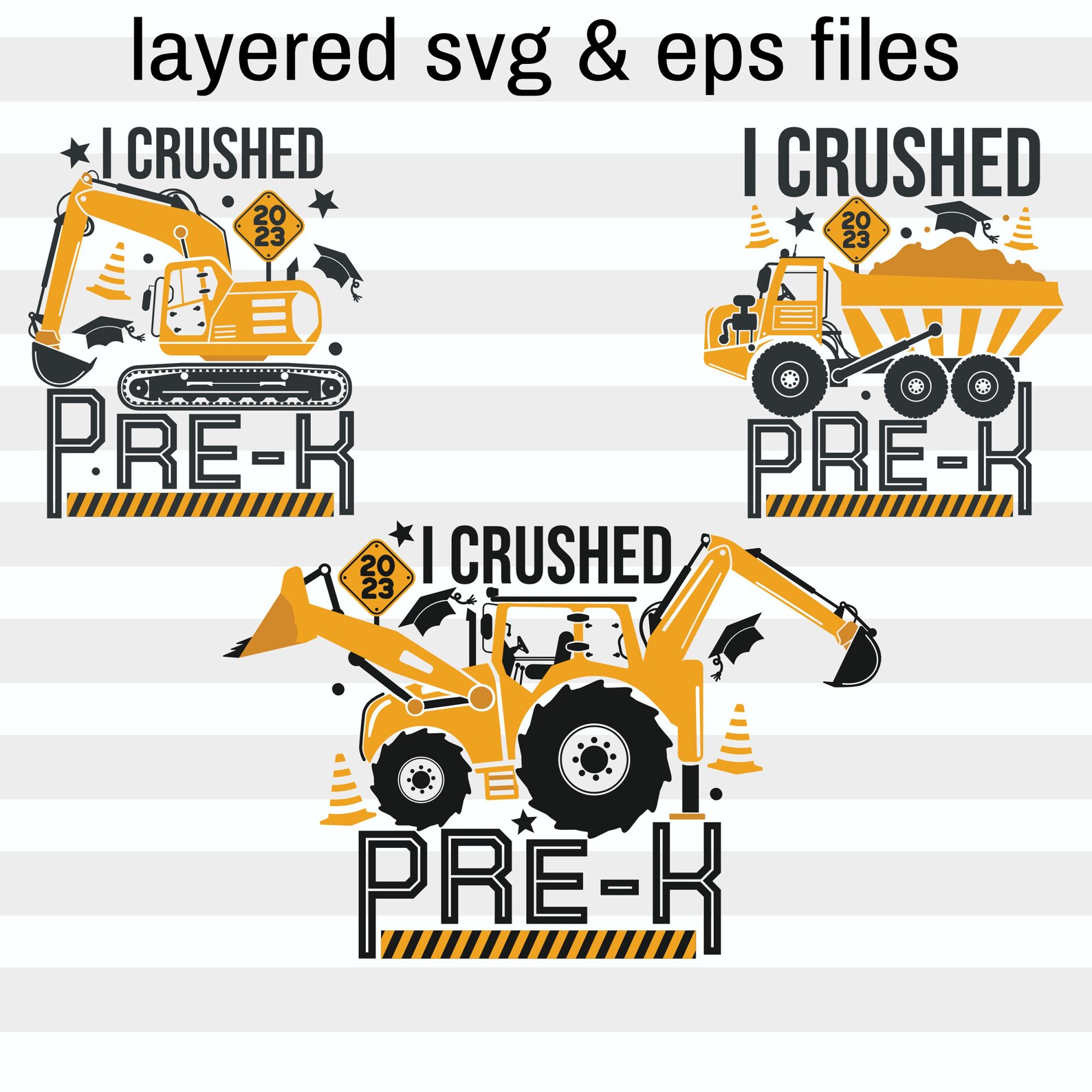 Pre-k Graduation Svg Bundle Construction Graduation Gift for - Etsy