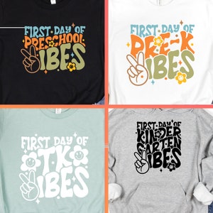 Back to School Svg Bundle First Day of Pre K Vibes Svg Retro - Etsy