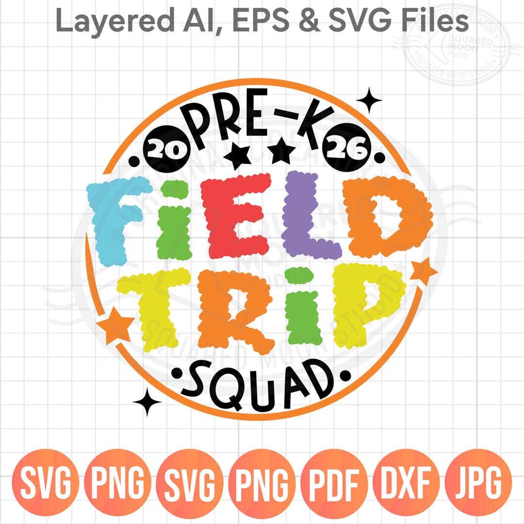 Pre K Field Trip Png Svg, Pre-kindergarten Field Day Squad 2026 for ...