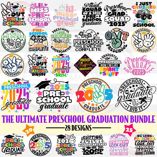 Preschool Graduation Sign, Handprint Art, DIY Kid Craft, 2025 Graduate ...