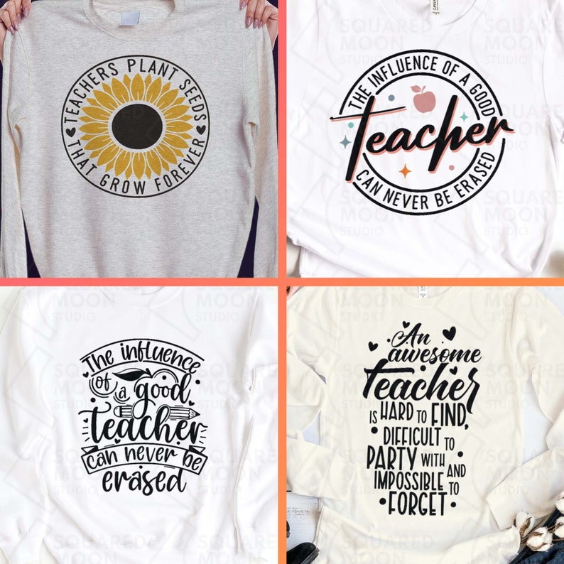 Teacher Svg Bundle Funny Teacher Svg Teacher Quote Png Back - Etsy