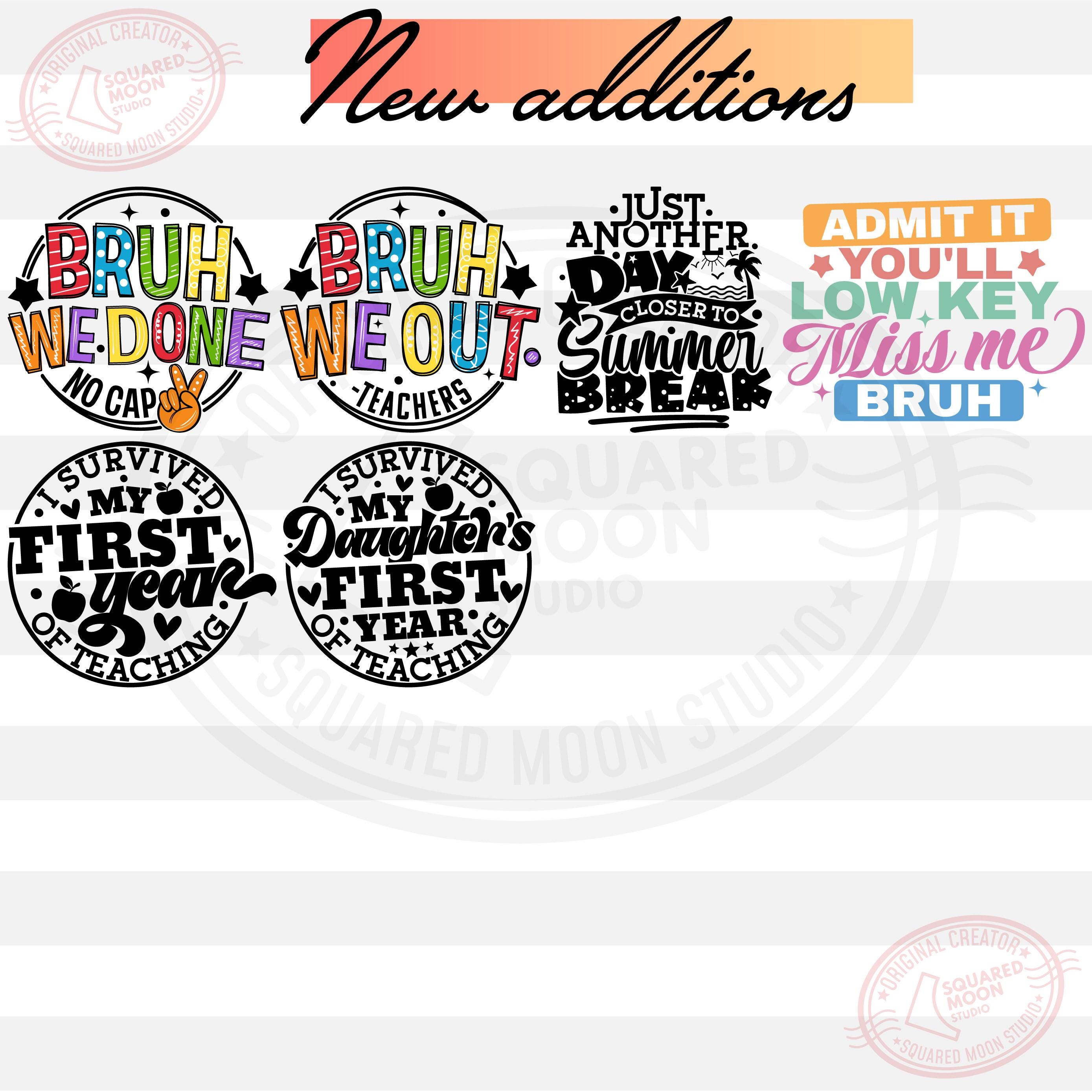 Teacher End of School SVG PNG Bundle, 21 Designs for Last Day - Etsy