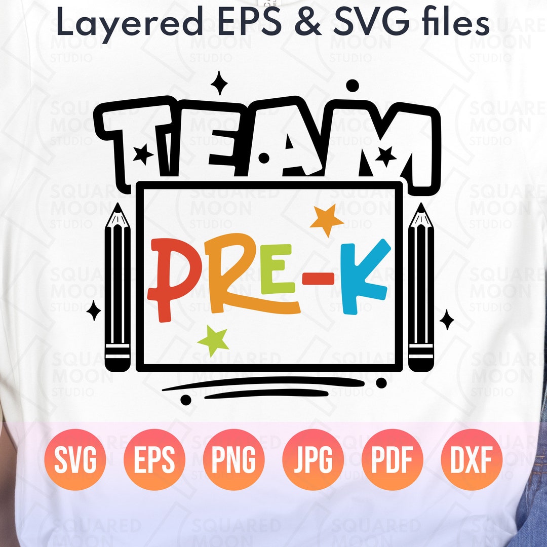 Team Pre K Svg Png Pre-k Teacher Svg Back to School Svg - Etsy Australia