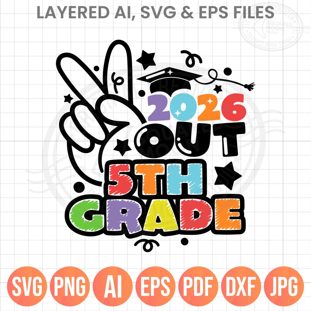 5th Grade Graduation SVG PNG, Last Day of School 2026 Graduate Gift for ...