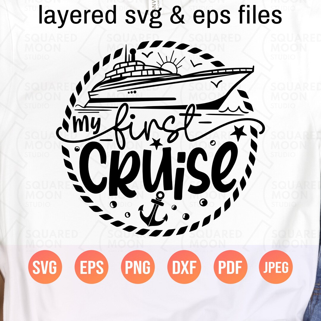 My First Cruise Svg Png Dxf| Toddlers Cruise Trip Png| Kids Boat Trip ...