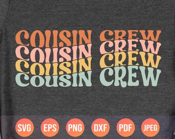 Retro Cousin Crew Png - Etsy