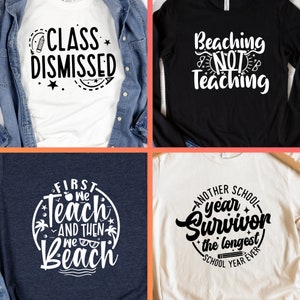 Teacher Svg Bundle| Teacher Summer Svg| End of the Year Png| End of ...