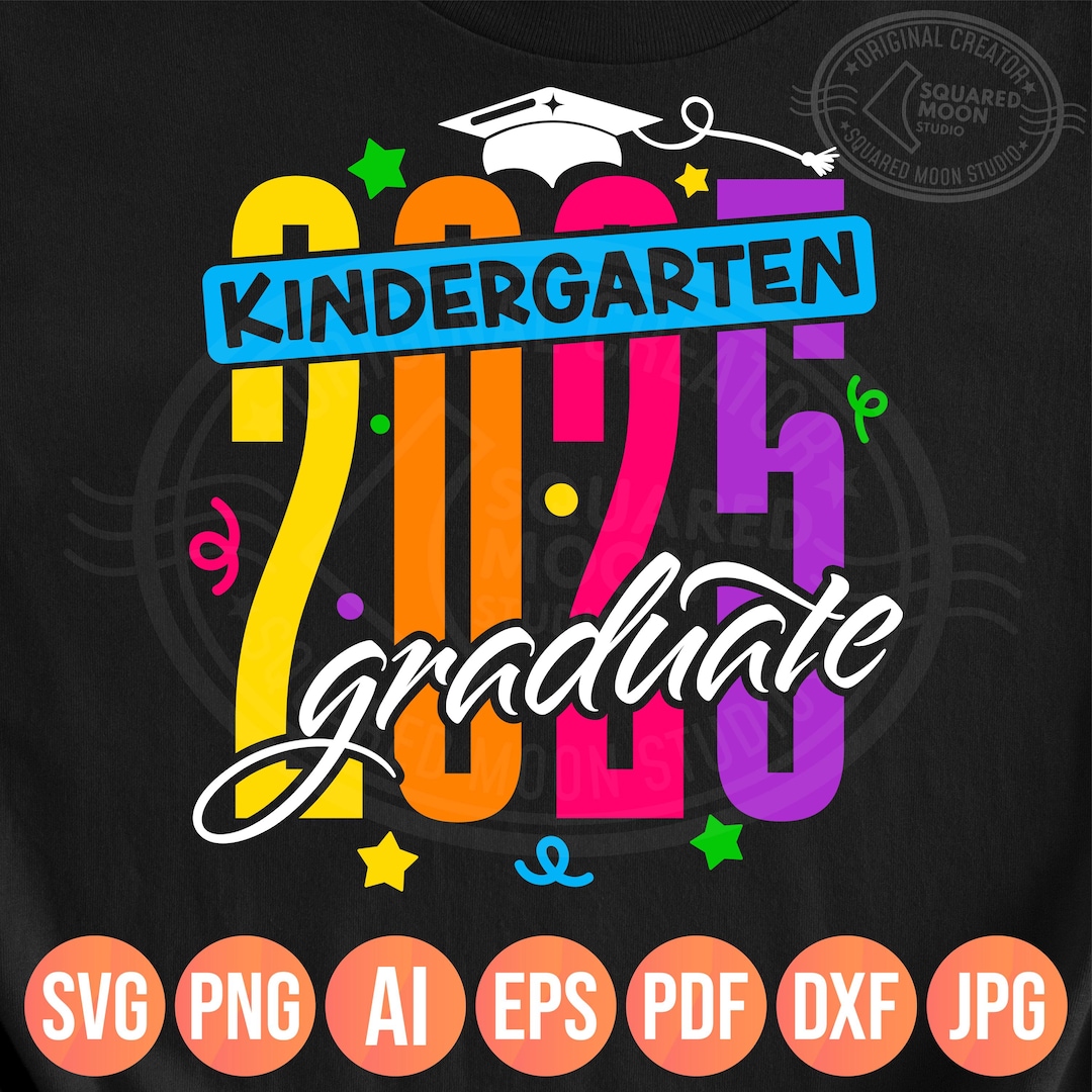 Kindergarten Graduation Png Svg, Kinder Grad 2025 Shirts Design for ...