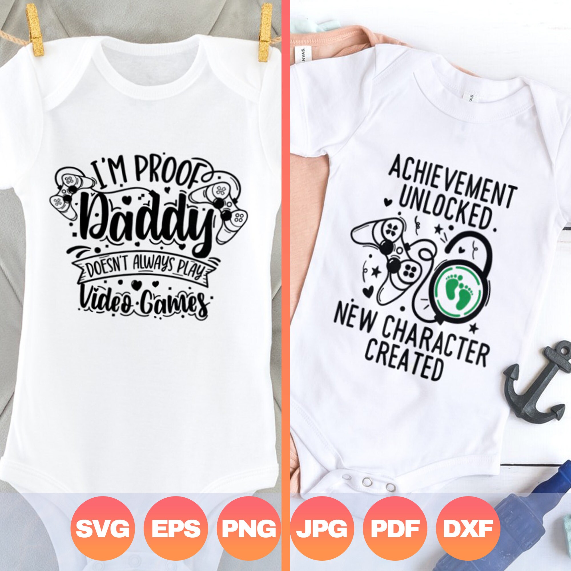 Baby Announcement Bundle Gamer Baby Svg Pregnancy - Etsy