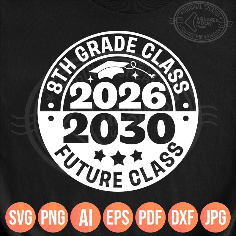 Class of 2030 Svg Png, 8th Grade Graduation Svg Png, Middle School ...