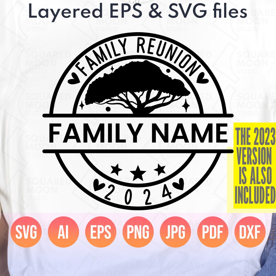 Family Reunion Svg 2024 DIY Personalized Family Name With a Tree Svg ...