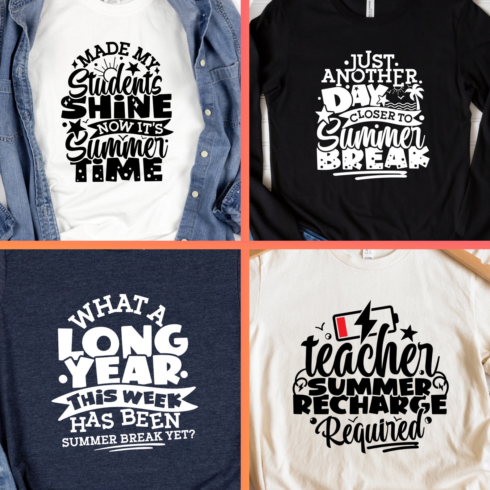 Teacher Svg Bundle Teacher Summer Svg End of the Year Png End of School ...