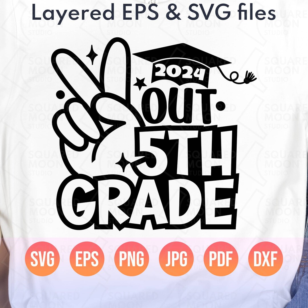 5th Grade Svg Fifth Grade Graduation Png Last Day of School 2024 ...