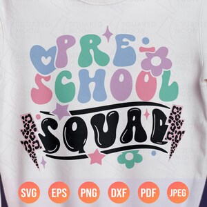 Back to School Squad Retro Svg Png Groovy Teacher Svg School Girl Svg ...