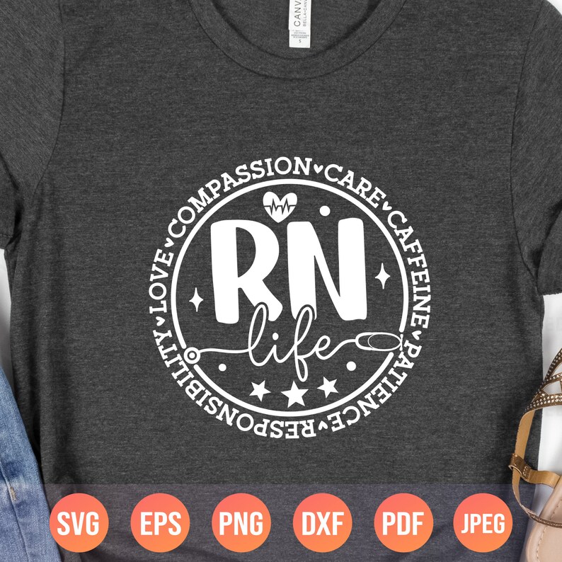 RN Life Svg Png Registered Nurse Svg Funny Coworkers Gift - Etsy