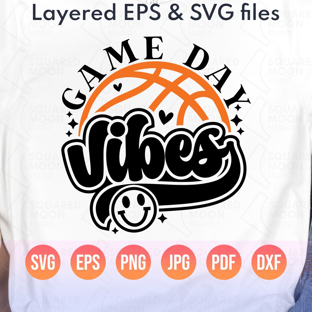 Basketball Game Day Vibes Svg Png Basketball Mom Svg Basketball Smiley ...